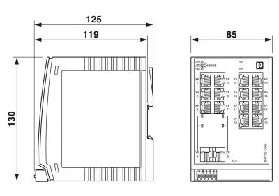 Cina Interruttore Ethernet industriale FL SWITCH 2214-2SFX EtherNet/IP Network Livello di protezione IP65 in vendita