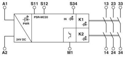 China PSR-MC20-3NO-1DO-24DC-SP Safety Relay 12.5*116.6*114.5mm Size for Safety Shutdown for sale