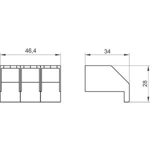 中国 3-Pole 25A/32A Terminal Cover for 3LD2 Main and Emergency Switching-Off Switch 3LD9221-0A PLC Accessory 販売のため