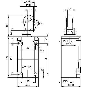 Cina Grado industriale Siemens 3SE5112-0CE01 Interruttore di posizione con leva a rulli in vendita