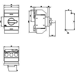 China Siemens 3KD0232-2KG20-3 Interruptor de desconexão de eixo com operação frontal 3 pólos Ti-cinza à venda