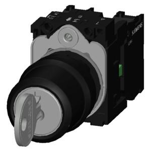 China 3SU1100-4BL11-1NA0 RONIS Plastic 3 Positions SIRIUS ACT Complete Unit Key Switch Te koop