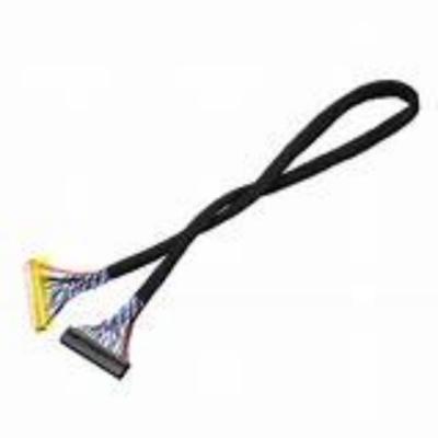 China UL VW-1 Flammability Rated Black Low-Voltage Display Serial Cable with Insulation Resistance ≥1000MΩ for sale