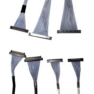 China Multi-core Cable Assembly LVDS Harness Custom 10Pin 20Pin 30Pin 40Pin Low-Latency High-Speed Signal Transmission for LCD Display for sale