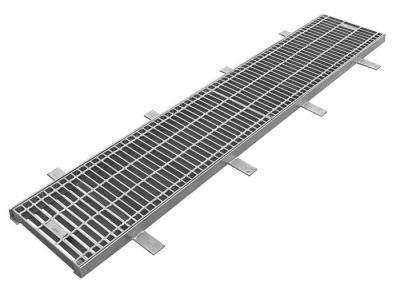China Outdoor Metal Drain Grate Cover , Corrosion Resistant HDG Steel Grating for sale