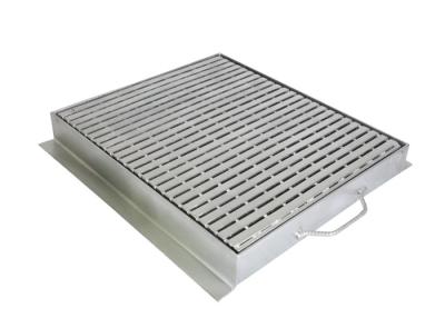 China Slip Proof Galvanised Drain Grate , Size Optional Heel Guard Pit Grates for sale