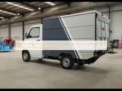 Electric self-loading and unloading garbage truck, a small sanitation vehicle for community property