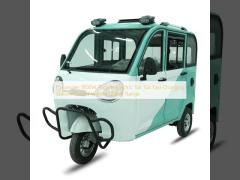 Passenger 1800W Tricycle Electric Tuk Tuk Fast Charging Station Closed Vehicle 180km Range 