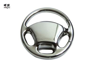 China Cool Steering Wheel Keychain / Keyrings For Advertising , Tamper Proof Key Rings 43 * 43 * 8mm for sale
