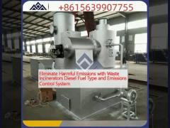 800 - 1200 Degrees Waste Incinerators Diesel Fuel Small Industrial Incinerator