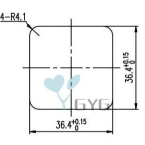 中国 ステンレス鋼のエレベーターのドア開いたボタンの正方形36.5mm DC12V/24V白熱2つのラップの 販売のため
