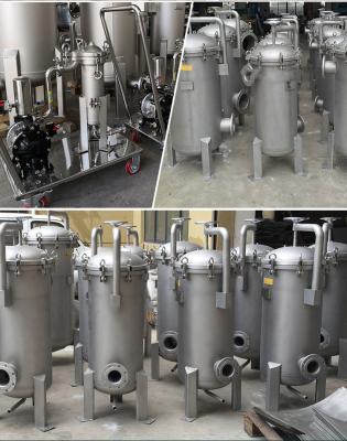 China Flüssigkeitsfiltration Edelstahlbeutel Filtergehäuse 62 kg Gewicht für Hotels und mehr zu verkaufen