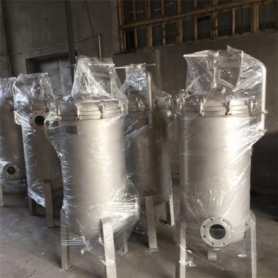 China 62 kg industriële drukvloeistoffilterzak behuizing in 304 roestvrij staal voor landbouwbedrijven Te koop