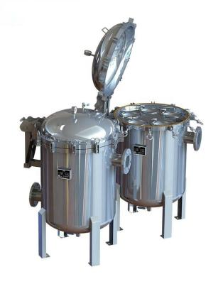 中国 62KG 重量 調整可能な入口/出口接続付きのモジュール式SSバッグフィルターハウジング 販売のため