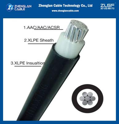 China XLPE Insulated Tree Wire Overhead Cable With 15KV 25KV XLPE / HDPE 3Layer for sale
