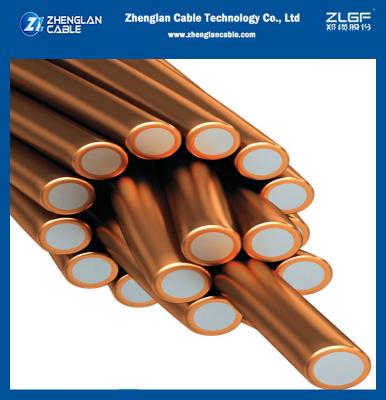 Cina CCS Acciaio rivestito di rame Conduttore di fili di acciaio ASTM B228 Acciaio rivestito di rame da 8 mm in vendita