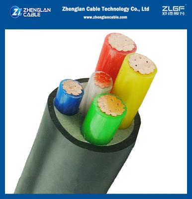 0.6/1kV 3+2 Cores XLPE Insulated PVC Sheathed Unarmoured Copper Cable IEC 60228 IEC 60502-1