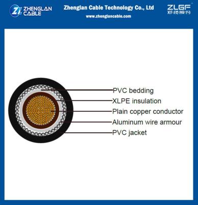 중국 0.6/1kv CU/XLPE/PVC/AWA/PVC 저전압 전력 케이블 알루미늄 와이어 방패 1x630sqmm IEC60502-1 판매용