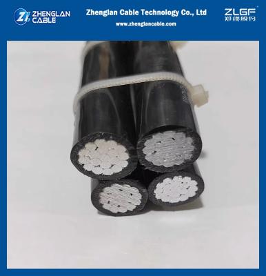 China 0.6/1kV Overhead Insulated Cable NFC 33-209 Standard XLPE Insulation ABC Cable 3X50mm2+54.6mm2 for sale