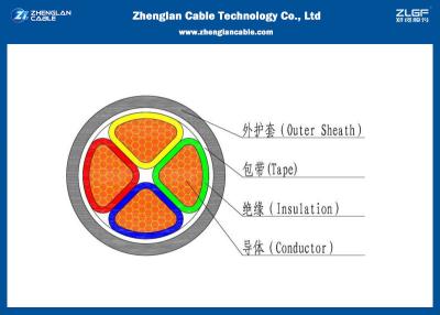 China Nominal Section：4*1.5~4*400mm² 0.6/1KV Unarmoured Four Cores Power Cable , XLPE Insulated Outdoor Wire（CU/XLPE/NYY/N2XY) for sale