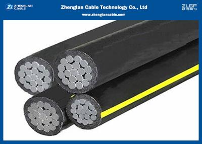 China IEC Standard Overhead Insulated Cable , 10kV ABC Quadruplex Service Drop Cable for sale