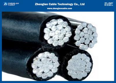 China IEC Standard Overhead Insulated Cable , 10kV ABC Quadruplex Service Drop Cable for sale
