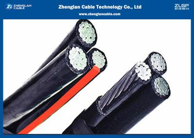 China Neutral Supported LV MV Overhead Insulated Cable / Service Drop Cable Duplex Service Drop Cable for sale