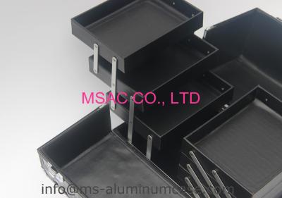Cina Cassa di alluminio nera di bellezza con due serrature L 260 X W 150 X H 160mm a prova d'umidità in vendita