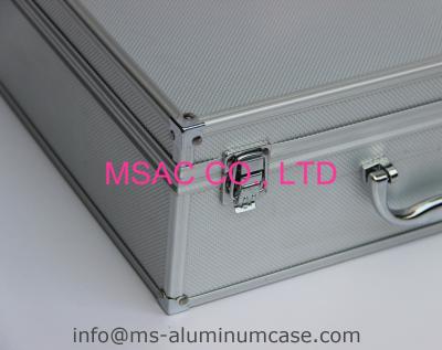 China Zilveren Diamond Aluminum Briefcase Tool Box, Lichtgewicht Afsluitbaar Aluminiumgeval Te koop