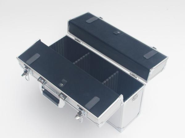 Quality Silver Lockable Aluminum Storage Box , Double Door Open Aluminium Tool Case for sale