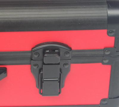 China Red Aluminum Tool Case With PU Leather  Display And Packing Tools Light Weight for sale