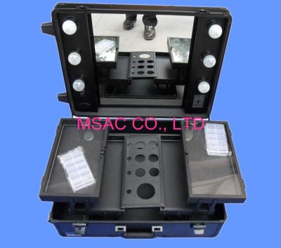 China Custom Makeup Organizer Case , Large Makeup Case With Lights And Mirror for sale