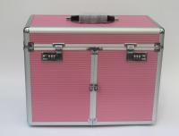 China Pink Lockale Aluminium Cosmetic Case for sale