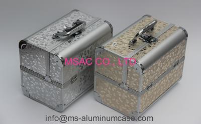 China Portable Aluminum Cosmetic Train Case , Light Weight Aluminium Makeup Box for sale