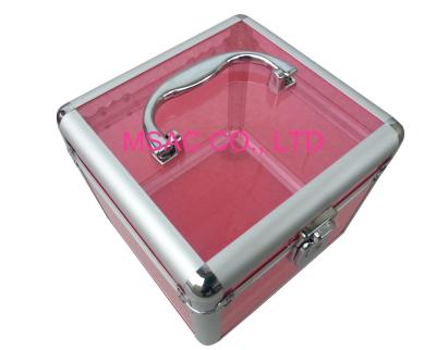 China Acryl Transparante Kosmetische Gevallen Acryl Kosmetische Gevallen met Kleine Grootte 180*170*160mm Te koop