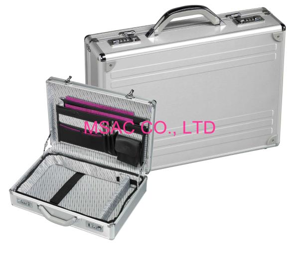 Quality Portable Slim Aluminium Briefcase , Aluminum Locking Briefcase Wear Resistant for sale