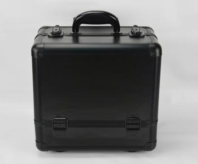 Κίνα Μαύρο μικρό μέγεθος 360 περίπτωσης καροτσακιών κυλίσματος Makeup * υπέρ κιβώτιο Makeup 250 * 360mm/αργίλιο προς πώληση