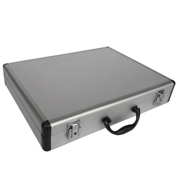 Quality Aluminum Document Case Small Size 360X220X80mm In Silver Aluminum Business Case For Men for sale