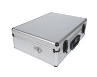 China Silver Aluminum Tool Carry Case With Tool Panel Interior Black Lockable Carrying Boxes for sale