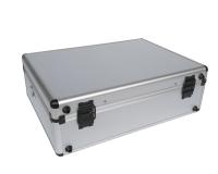 China Silver Aluminum Tool Carry Case With Tool Panel Interior Black Lockable Carrying Boxes for sale