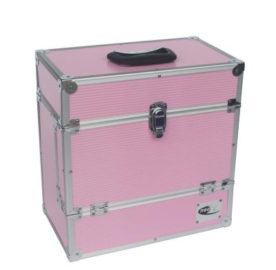 Cina Fiche individuale di alluminio rosa di stoccaggio LP 50 interni vuoti di caso per gli accessori di DVD/CD in vendita