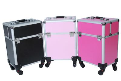 China Portable Rolling Pro Makeup Cases,Rolling Cosmetic Organizer for sale