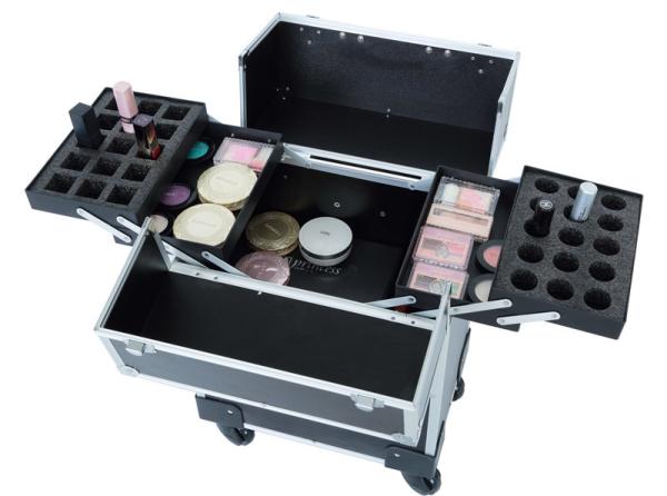 Quality Portable Rolling Pro Makeup Cases,Rolling Cosmetic Organizer for sale
