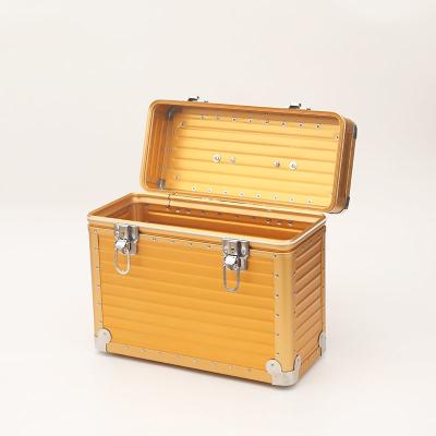 China Aluminum Carry Case Molded Hard Box Gold Empty for sale