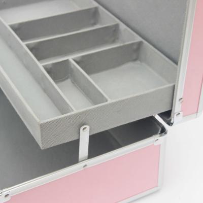 Cina L'alluminio di alluminio rosa della valigia della scatola di stoccaggio dello strumento di Euipment ha personalizzato in vendita