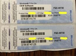 China Free Shipping by DHL COA Key Online activation of Sticker , W 7 COA Professional Sticker oem COA Key Sticker for sale