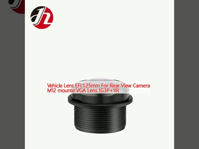 Vehicle Lens EFL1.25mm For Rear View Camera M12 mounte VGA Lens 1G3P+1IR
