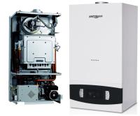 China Solid Chamber Structure Wall Hung Gas Boiler With Gas Flow Proportional Control for sale