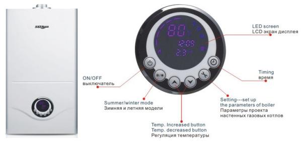 Wall Mounted Home Gas Boiler Overtime Protection For Radiator And Floor Heating