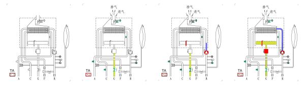 Wall Mounted Home Gas Boiler Overtime Protection For Radiator And Floor Heating